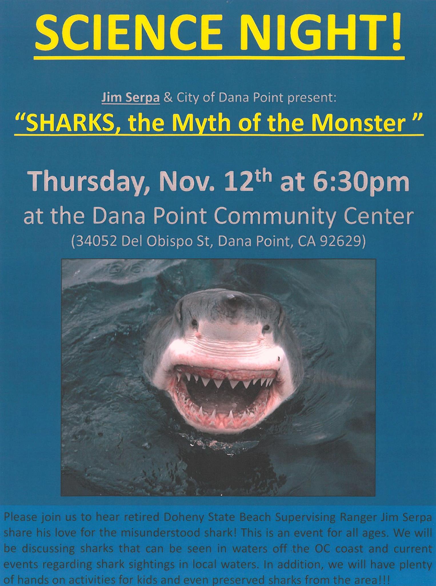 Dana Point Science Night Thursday November 12 2015 – South OC Beaches
