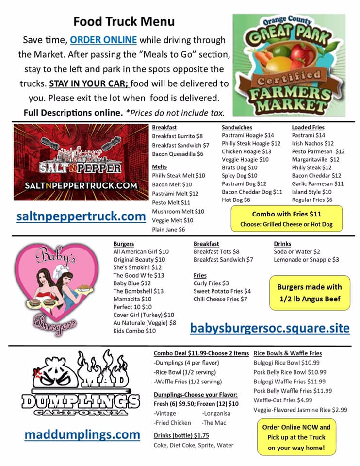 Irvine Drive Through Farmers Market Sunday June 28 2020 – South OC Beaches