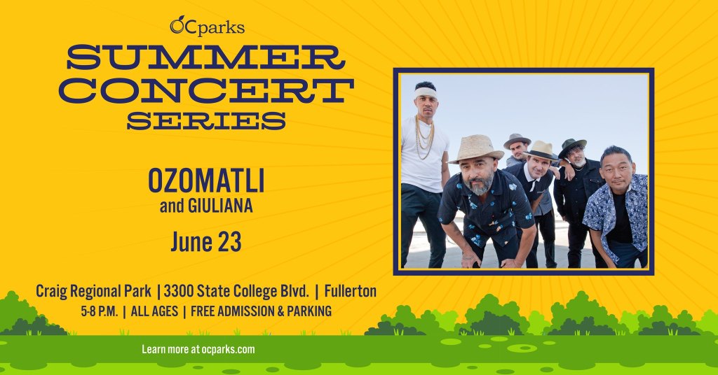 Orange County Parks Free Concerts in Fullerton Thursday June 23 2022 ...