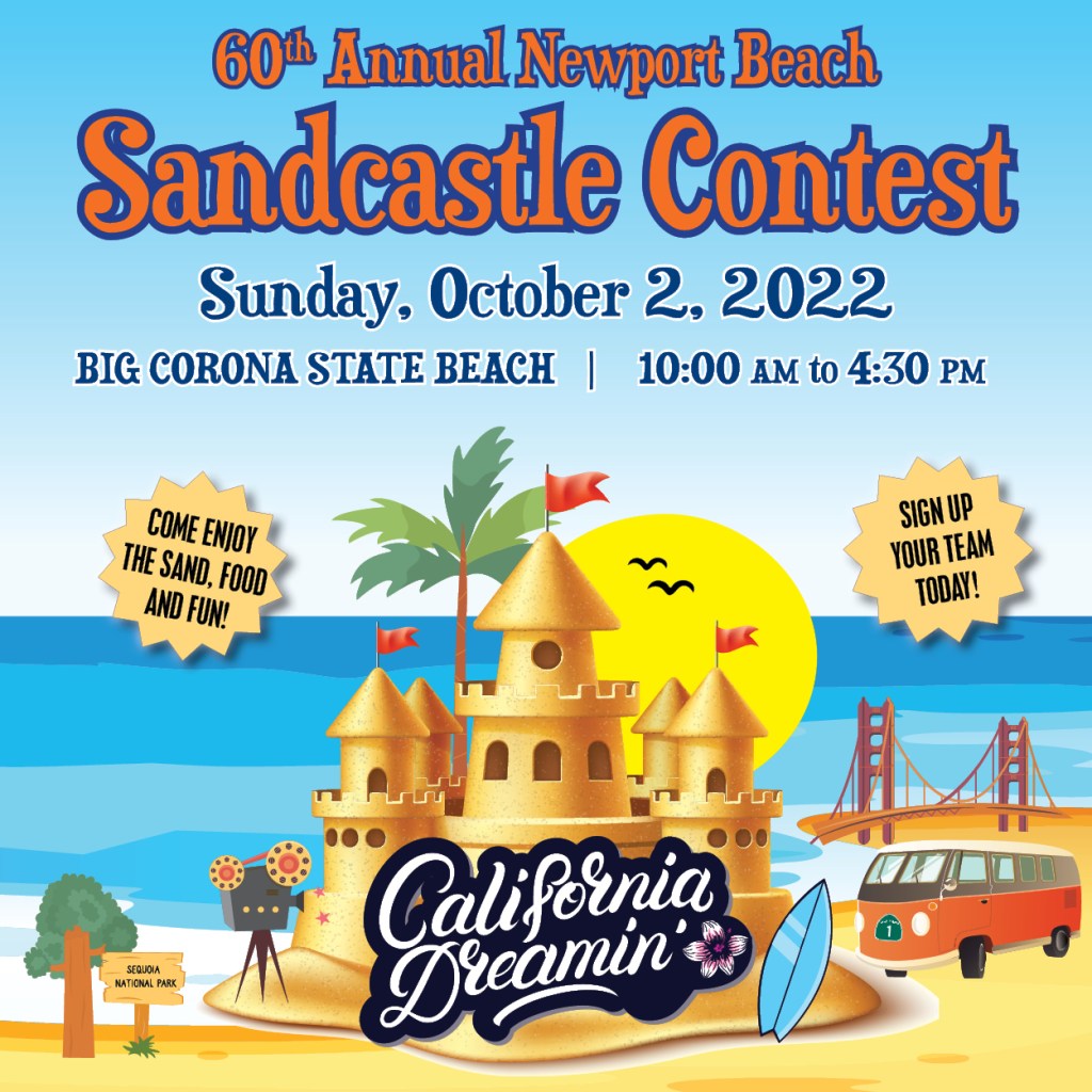 Newport Beach Corona del Mar Sandcastle Contest Guide Sunday October 2 ...