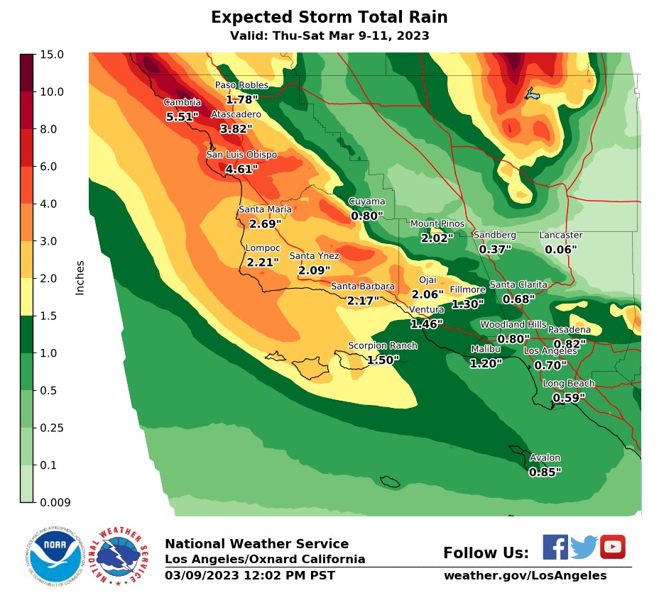 Southern California Rain Day Friday March 10 2023 – South OC Beaches